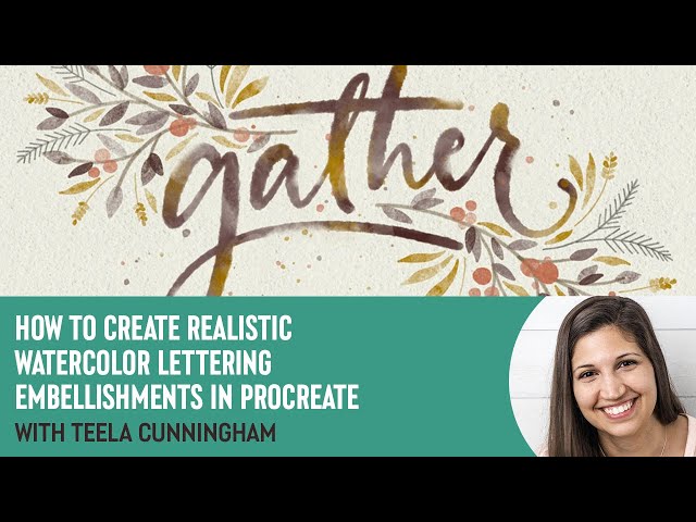 Free Video: How to Create Realistic Watercolor Lettering Embellishments ...
