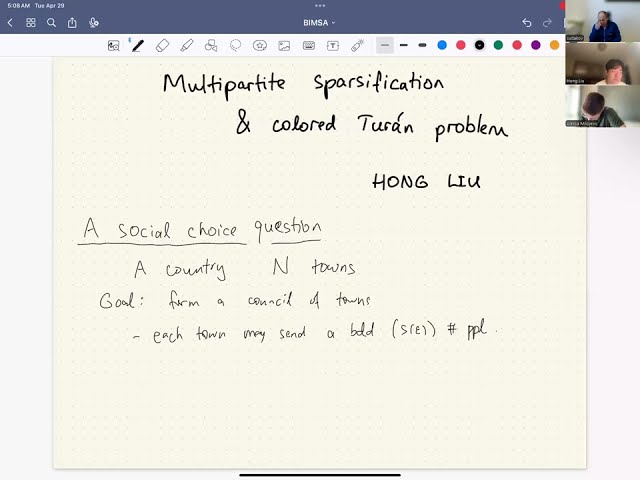 Free Video: Multicolored Turan Problem via Multipartite Graph Sparsification from BIMSA | Class ...