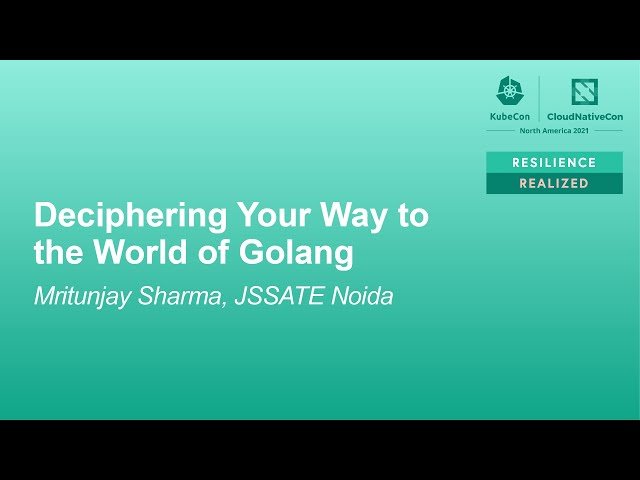 Conference Talks Talk: Deciphering Your Way to the World of Golang from ...