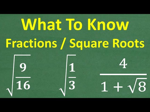 Free Video: Square Root of Fractions - Basic Math and Algebra Made ...
