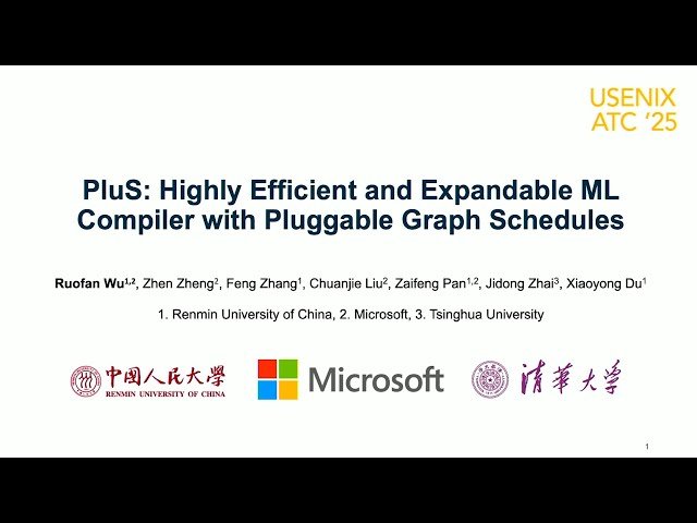 Free Video: PluS - Highly Efficient and Expandable ML Compiler with ...