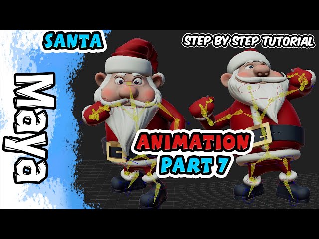 Free Video: Animation Techniques for 3D Cartoon Santa - Keyframe and ...
