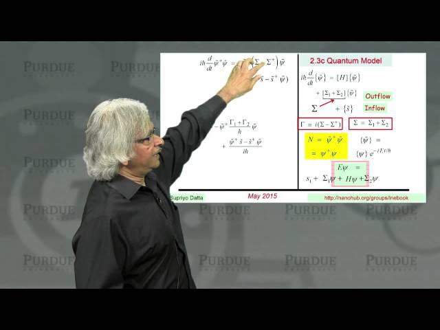Free Video: Fundamentals of Nanoelectronics Part B - Contacting Schrödinger: Quantum Model ...