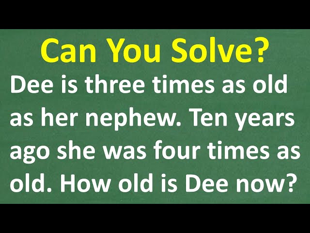 Free Video: Solving Age-Related Word Problems Using Linear Equations ...