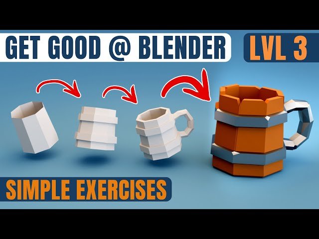 Free Video: Low Poly Tankard Modeling in Blender - Skill Building ...