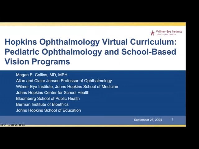 Free Video: Introduction to Pediatric Ophthalmology and School-Based ...