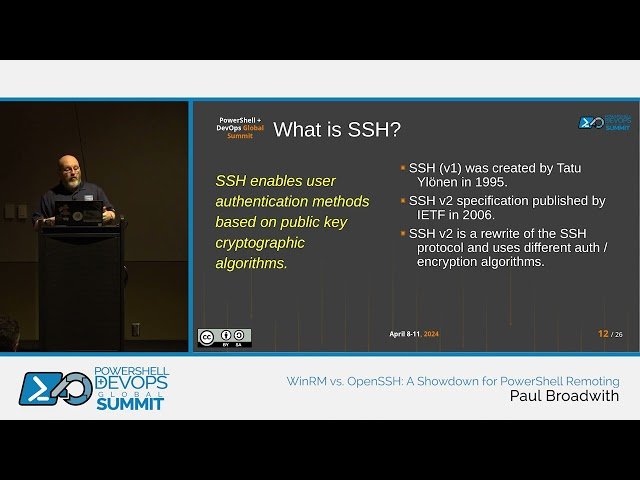 Free Video: WinRM vs OpenSSH - A Showdown for PowerShell Remoting from Confreaks | Class Central