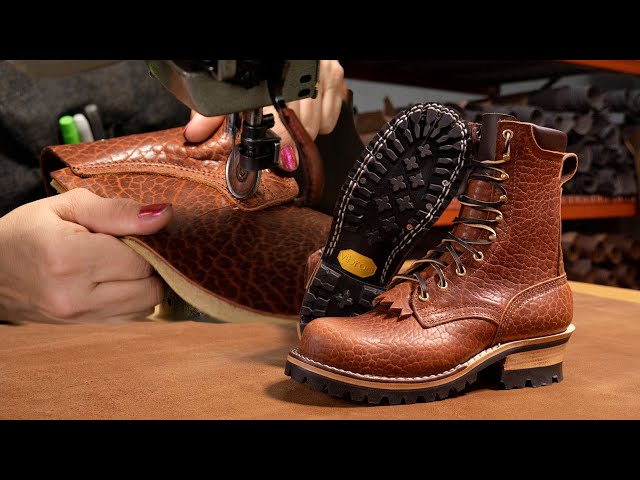 Free Video: How Bison Steel Toe Work Boots Are Made - The Ultimate ...