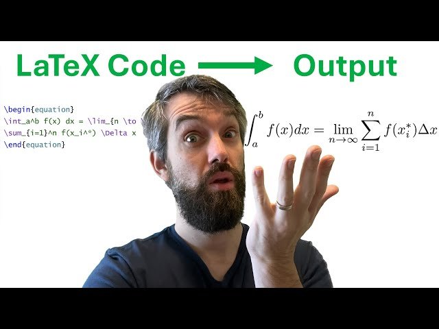 Free Video: Introduction to LaTeX with AI Tools and Modern Features from Dr Trefor Bazett ...