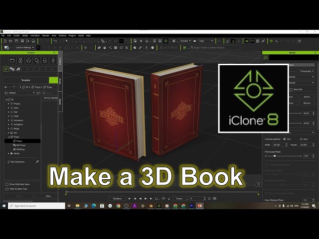 Free Video: How to Make a 3D Book for iClone Tutorial from Freedom Arts ...