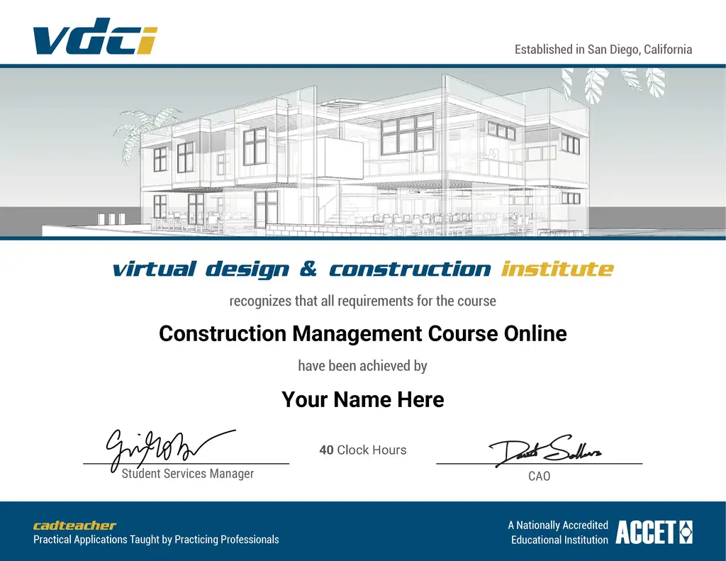 Online Course: Construction Management from VDCI | Class Central