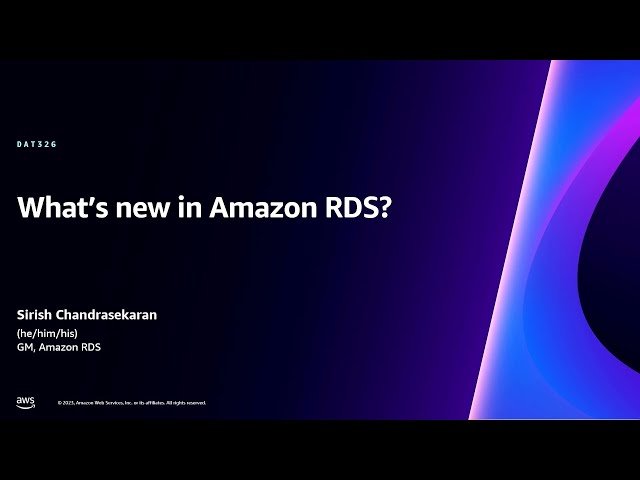 Free Video: What's New with Amazon RDS in 2023 - Latest Features and ...