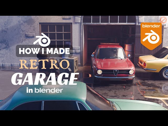 Free Video: Retro Car Garage 3D Modeling Process in Blender from ...
