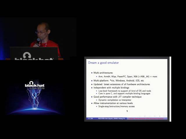 Black Hat Talk: Unicorn - Next Generation CPU Emulator Framework from ...