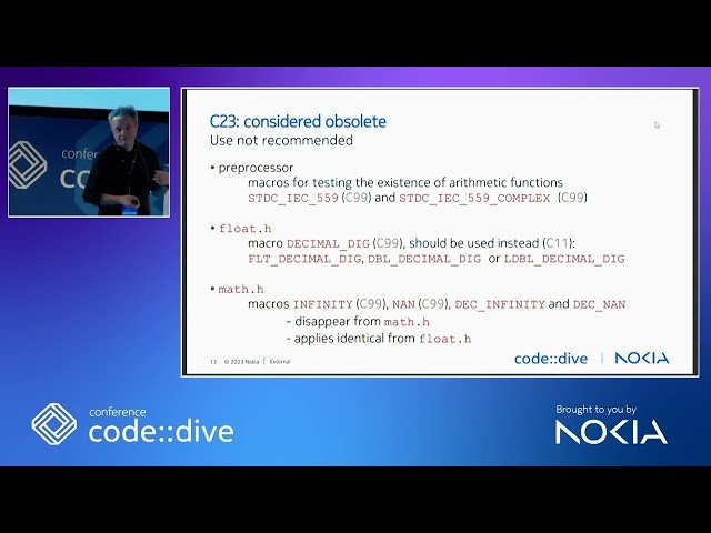 Code::Dive Talk: What's New and What's Changed in C23 from code::dive conference | Class Central