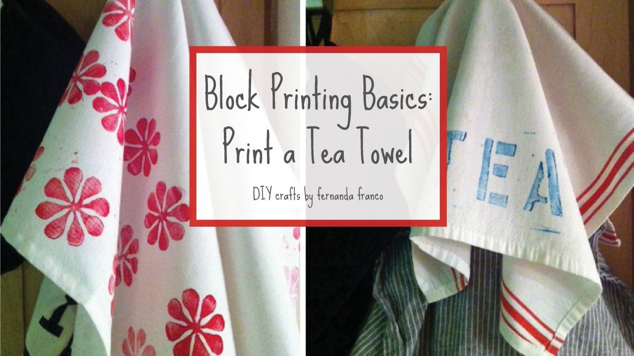 Online Course: Block Printing for Beginners: Print a Tea Towel from ...
