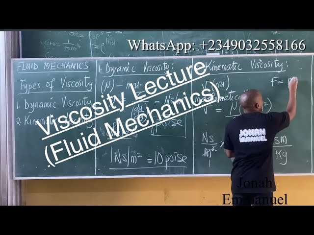 Free Video: Fluid Mechanics Introduction - Viscosity and Newton's Law of Viscosity, Types of ...