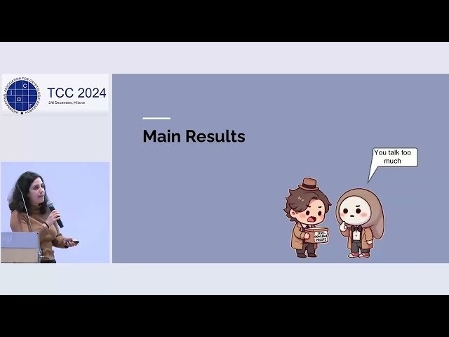 Free Video: Kolmogorov and One-Way Functions - Talk 5 from TheIACR | Class Central