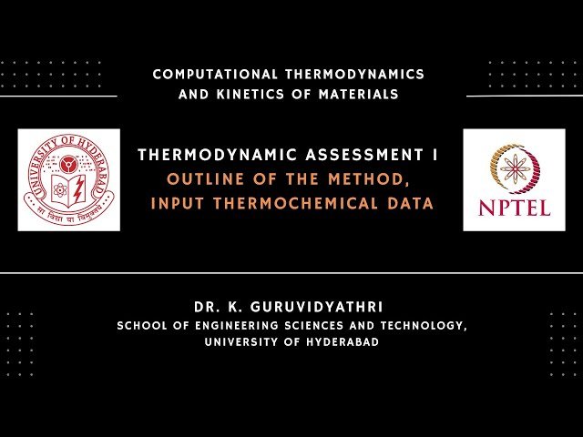 Free Video: Thermodynamic Assessment 1 - Outline of the Method and ...