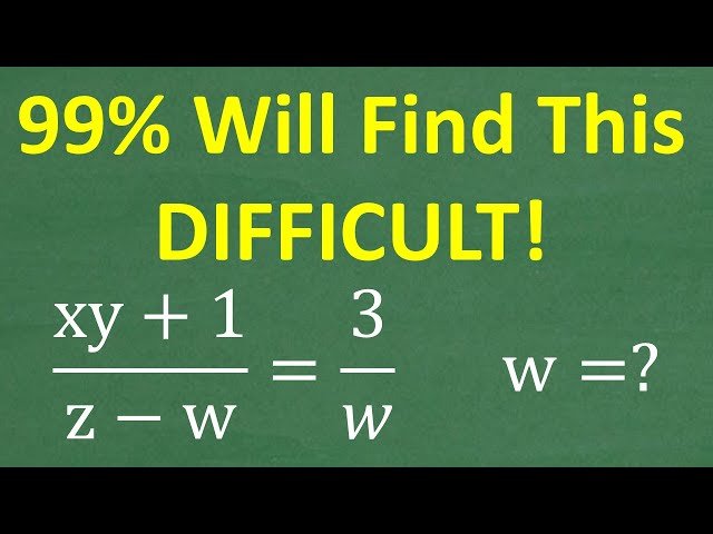 Free Video: Solving for Variables in Complex Equations - Can You Solve ...