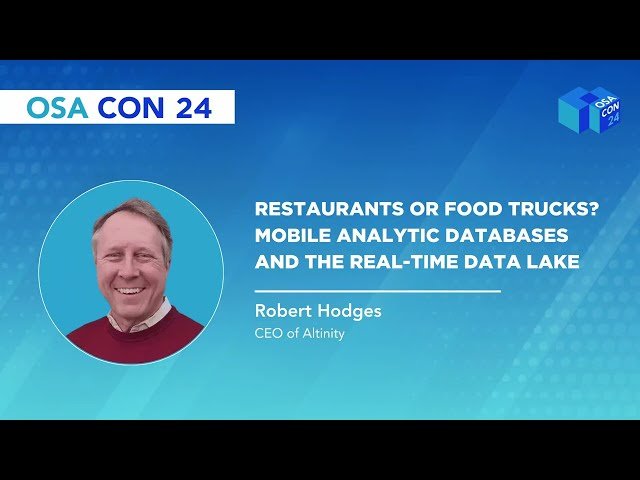 Free Video: Mobile Analytic Databases and Real-Time Data Lakes - From Warehouse to Food Truck ...