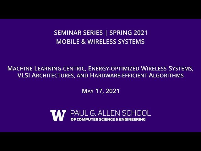 Free Video: Machine Learning-centric, Energy-Optimized Wireless Systems ...