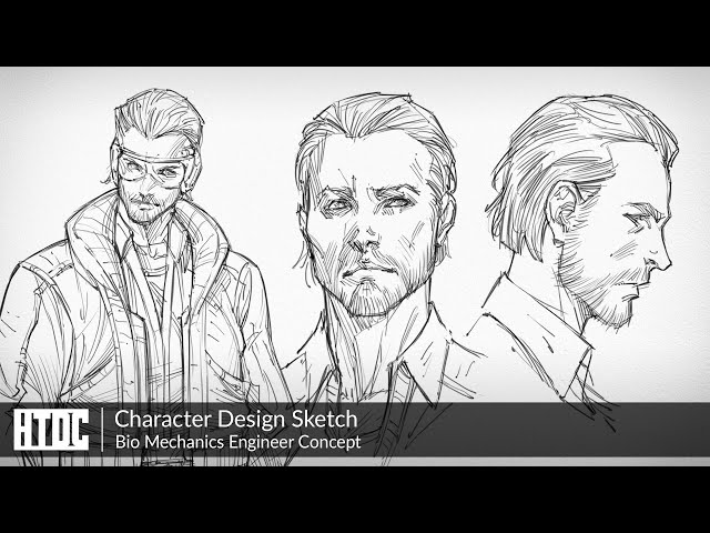 Free Video: Character Design Sketch - Bio Mechanics Engineer Concept ...
