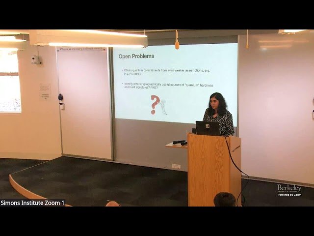 Free Video: Quantum Cryptography: Obfuscation, Proof Systems, and Secure Computation from Simons ...