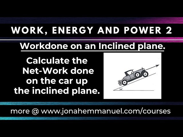 Free Video: Work Done on an Incline Plane 2 - Net Work Done by Applied and Frictional Force on ...