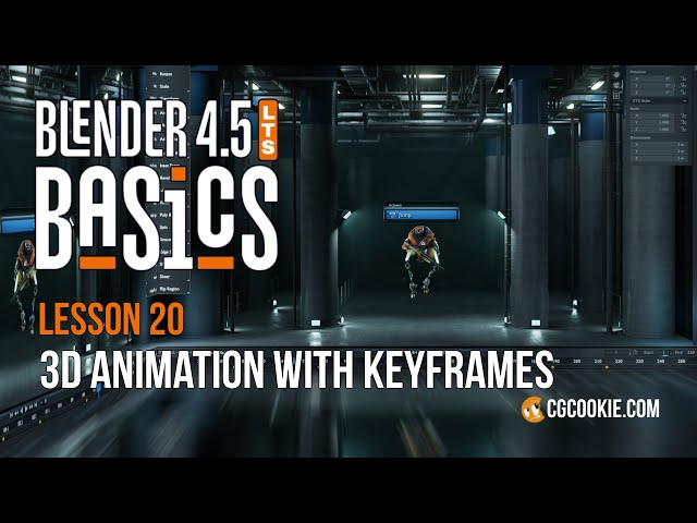 Free Video: 3D Animation with Keyframes in Blender - Blender 4.5 Basics Part 20 from CG Cookie ...