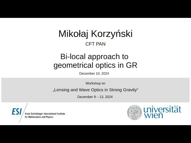 Free Video: Bi-local Approach to Geometrical Optics in General ...