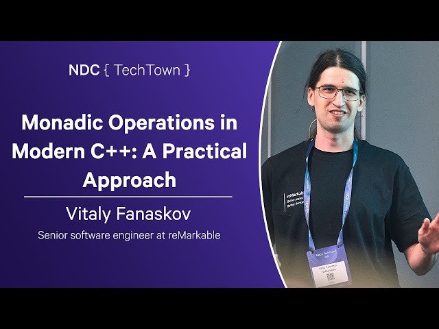 Free Video: Monadic Operations in Modern C++ - A Practical Approach from NDC Conferences | Class ...