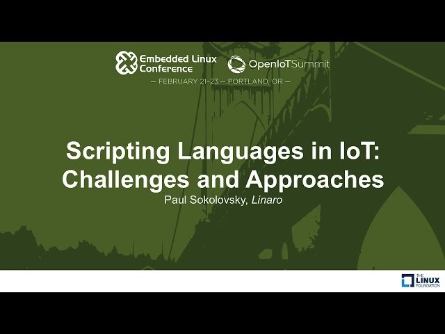 Free Video: Scripting Languages in IoT: Challenges and Approaches ...