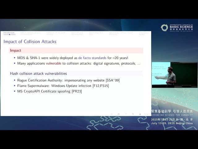 Free Video: The First Collision for Full SHA-1 from BIMSA | Class Central