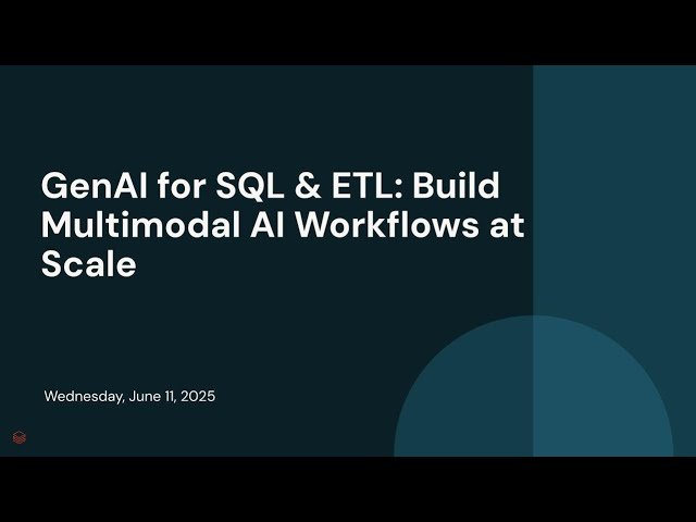 Free Video: GenAI for SQL and ETL - Build Multimodal AI Workflows at Scale from Databricks ...