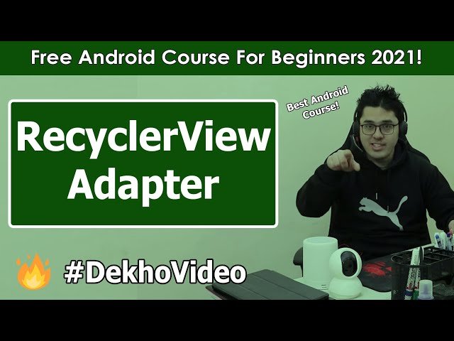 Free Video: Creating a RecyclerViewAdapter Class - Android Tutorial 33 from CodeWithHarry ...