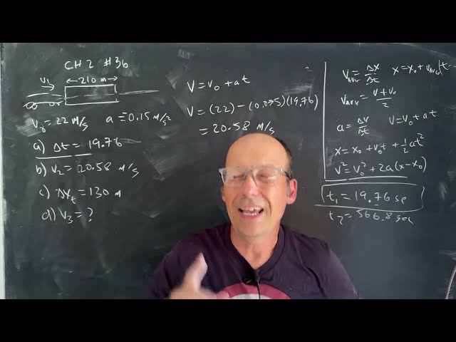 Free Video: Physics Problem: Kinematics of Accelerating Train from Dot Physics | Class Central