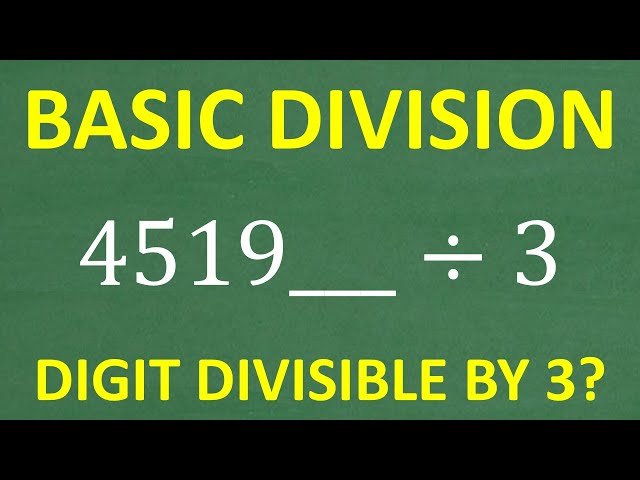 Free Video: Find the Missing Digit for Divisibility by 3 - Basic Math Rules from TabletClass ...