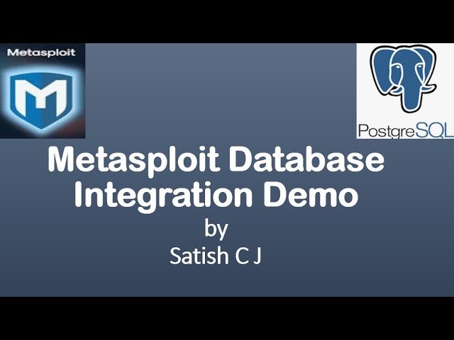 Free Video: Managing Metasploit Data: A Guide to PostgreSQL Integration from Satish C J | Class ...