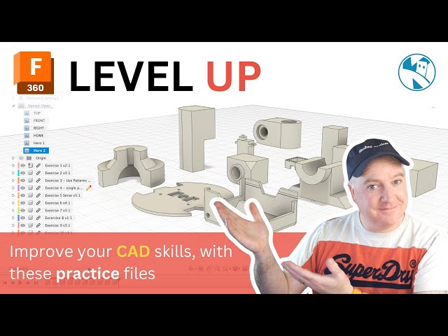 Free Video: Level Up Your Fusion 360 CAD Skills - Practice Guide from ...