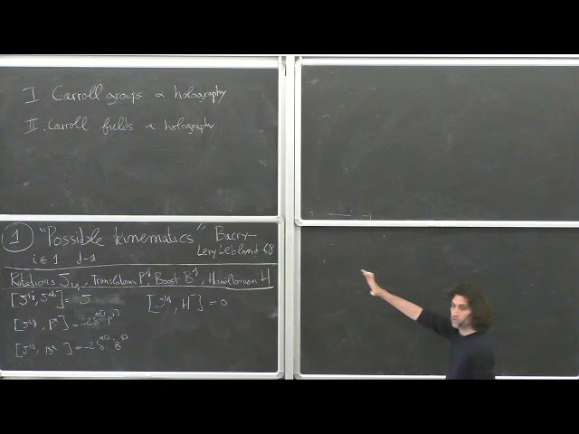 Free Video: Carroll Physics for Holography - Lecture 1 from Galileo ...