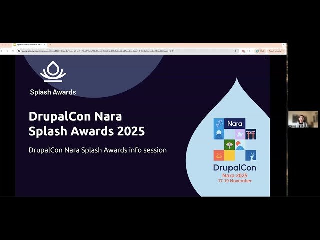 Free Video: How to Craft an Award-Winning Splash Awards Submission from Drupal Association ...