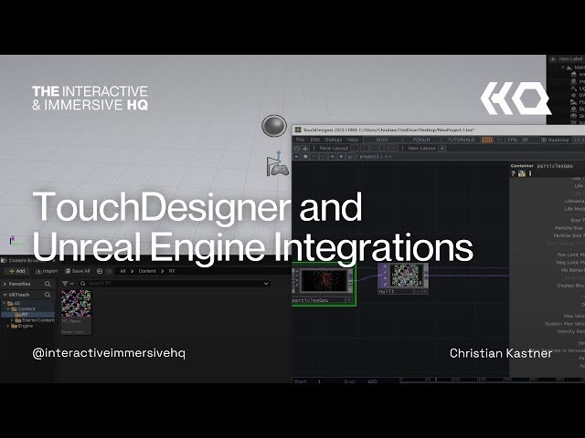 Free Video: TouchDesigner and Unreal Engine Integrations from The Interactive & Immersive HQ ...