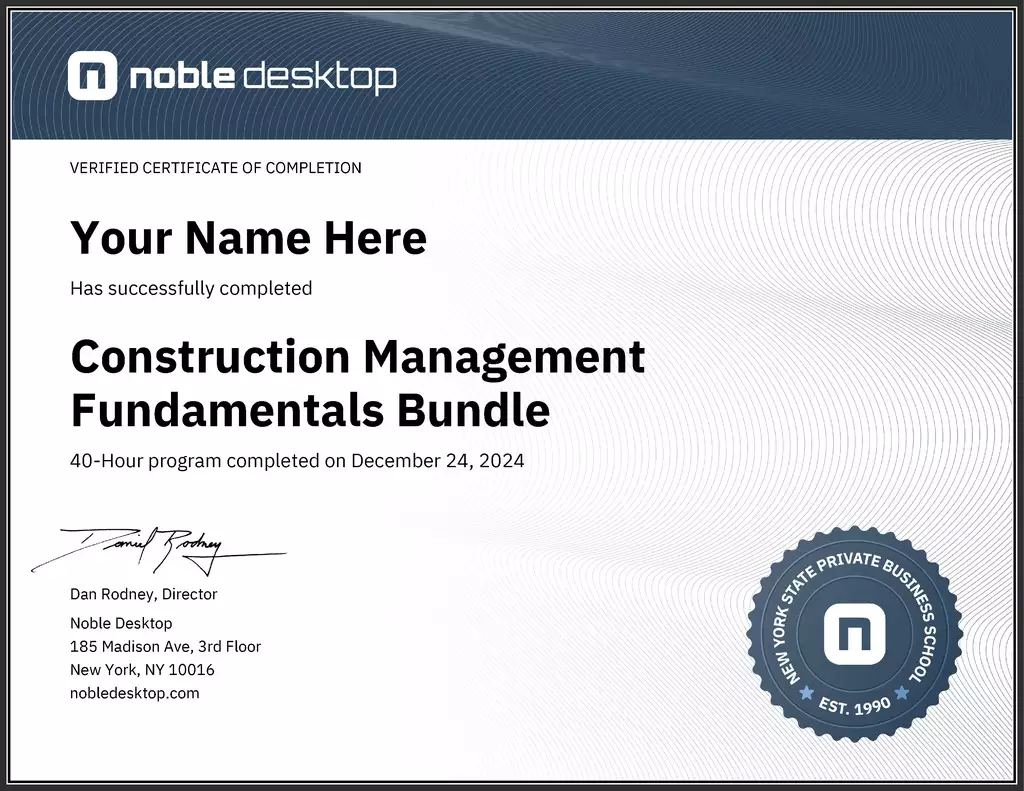 Online Course: Construction Management Course (Self-Paced) from Noble ...