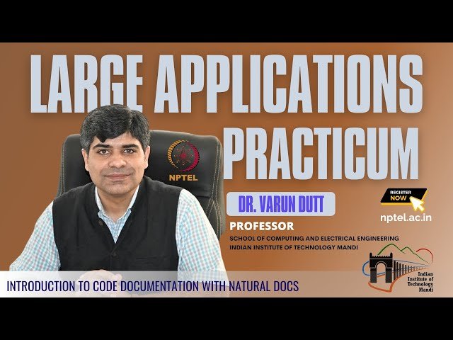 Free Video Introduction To Code Documentation With Natural Docs From Nptel Noc Iitm Class Central