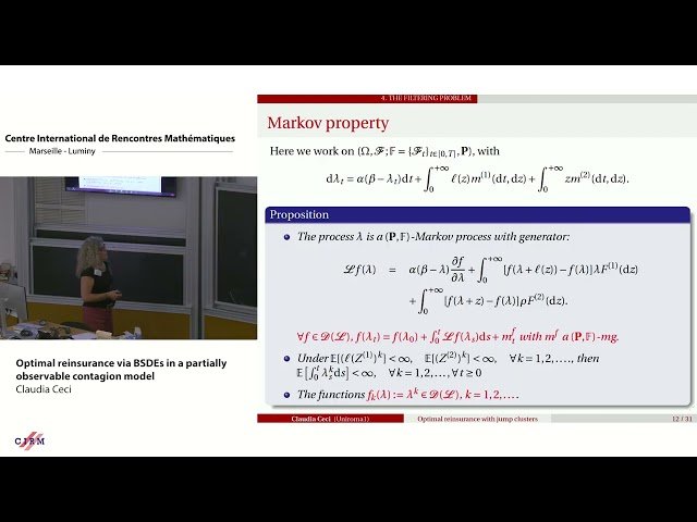 Free Video: Optimal Reinsurance via BSDEs in a Partially Observable Contagion Model from Centre ...