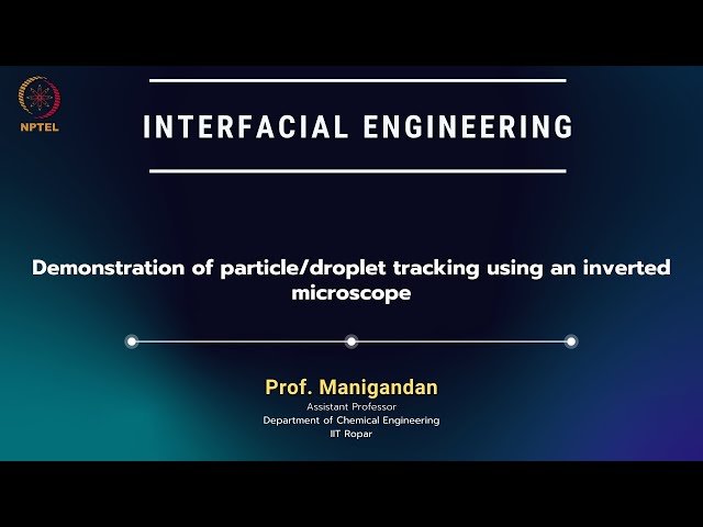 Free Video: Demonstration of Particle/Droplet Tracking Using an Inverted Microscope from NPTEL ...