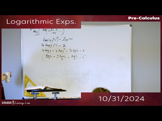 Free Video: October 31, 2024 | Precalculus | More Logarithmic Equations ...