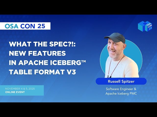 Free Video: What the Spec?! - New Features in Apache Iceberg Table ...