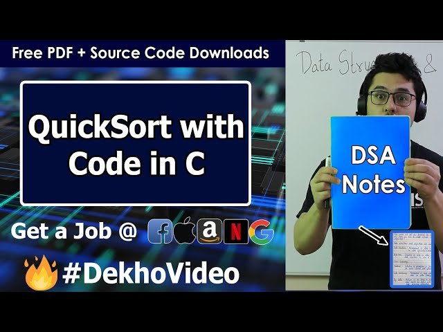 Free Video Quicksort Algorithm In C Implementation And Concept